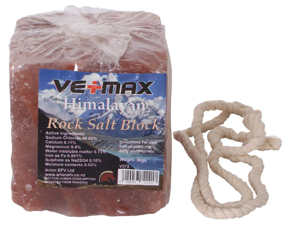 Vetmax Himalayan Rock Salt Block 4.5kg – HorseSports NZ Equestrian Supplies